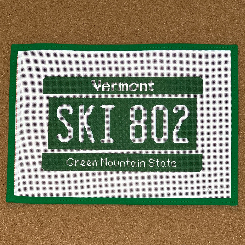 VT License Plate – Greenhouse Needlepoint