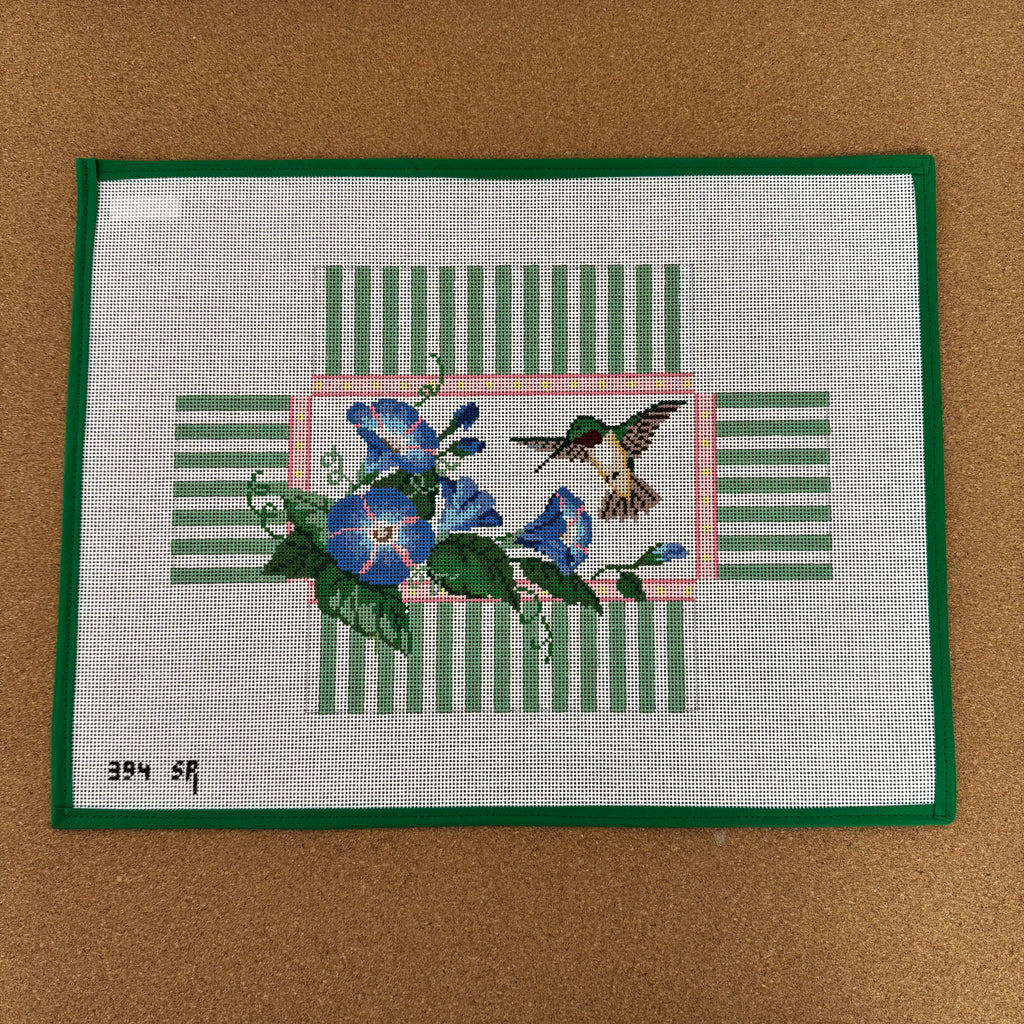 Hummingbird and Morning Glories Brick Cover – Greenhouse Needlepoint