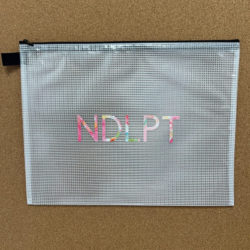 NDPLT Mesh Project Bag - Pink Floral Lettering – Greenhouse Needlepoint